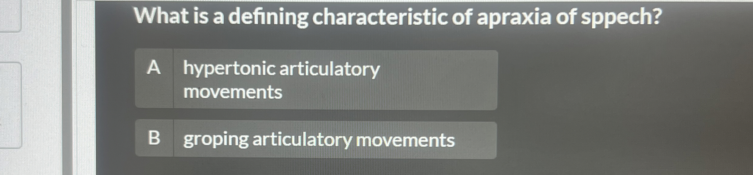 Solved What is a defining characteristic of apraxia of | Chegg.com