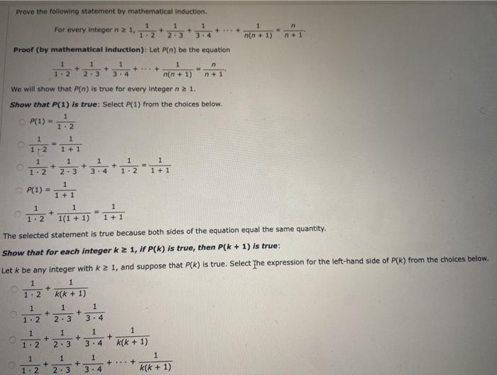 Solved Prove the following statement by mathematical | Chegg.com