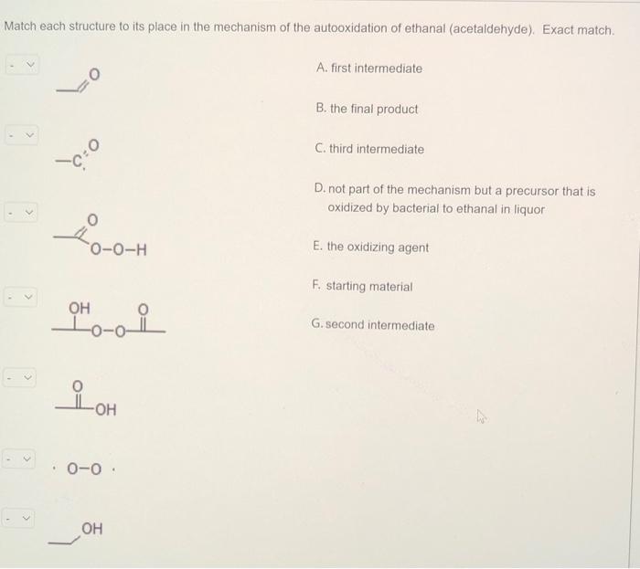 Solved Match each structure to its place in the mechanism of | Chegg.com