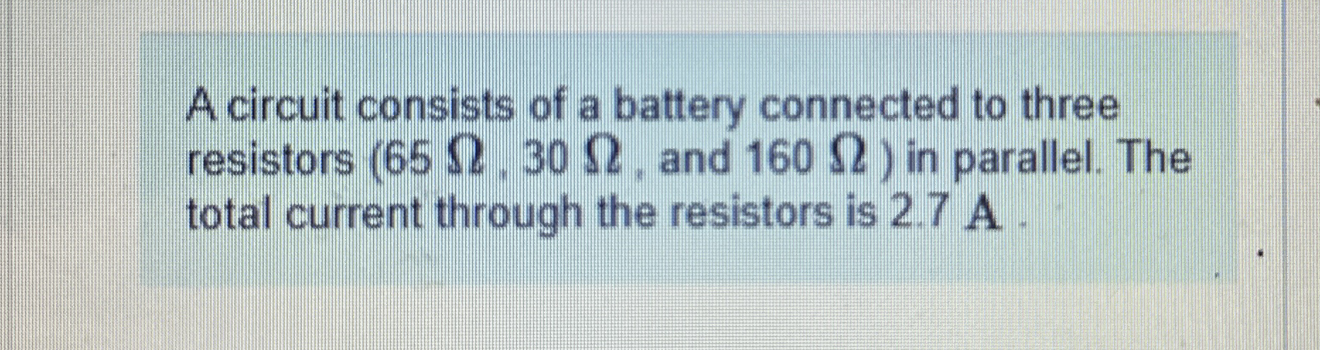 A circuit consists of a battery connected to three | Chegg.com