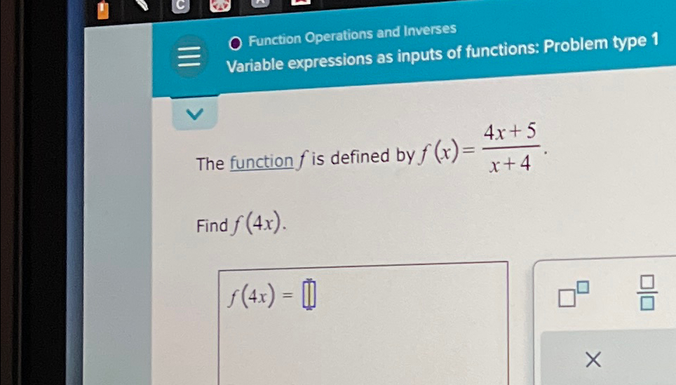 Solved Function Operations and InversesVariable expressions | Chegg.com