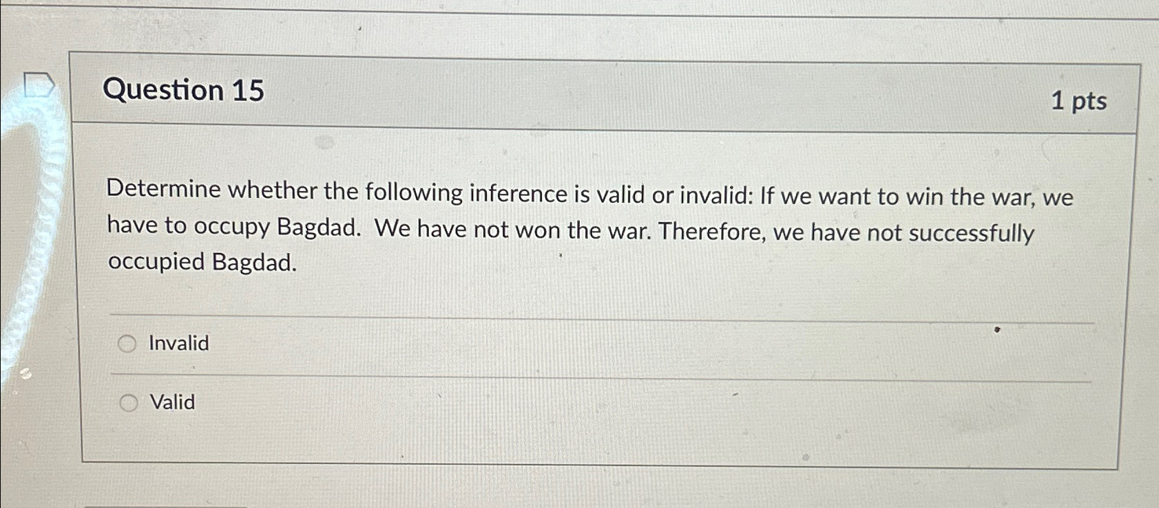 Solved Question 151 ﻿ptsDetermine whether the following | Chegg.com