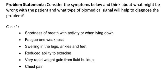 Solved Problem Statements: Consider the symptoms below and | Chegg.com