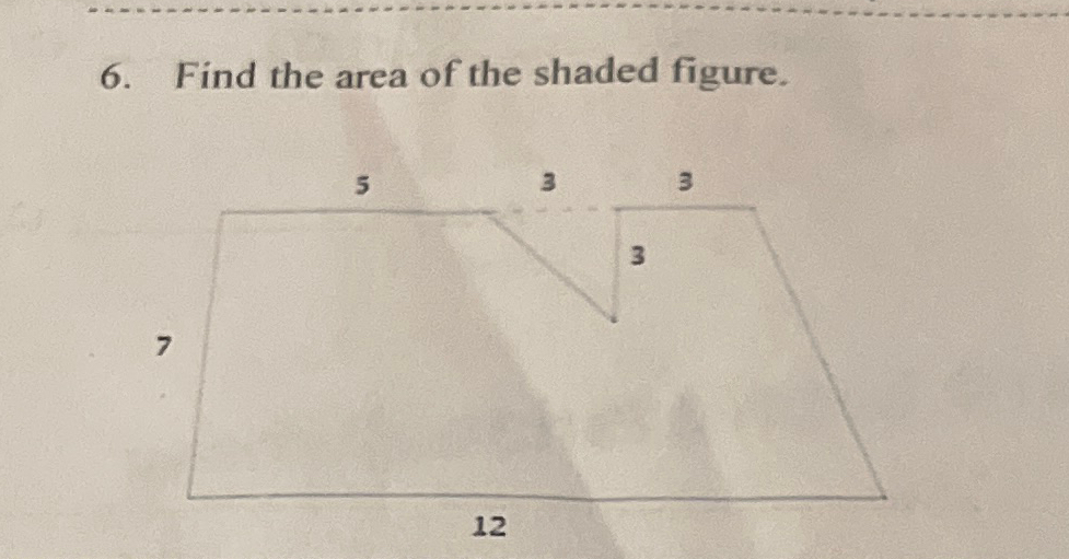 Find the area of the shaded figure. | Chegg.com