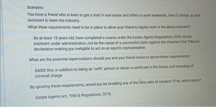 Solved Scenario: You have a friend who is keen to get a | Chegg.com