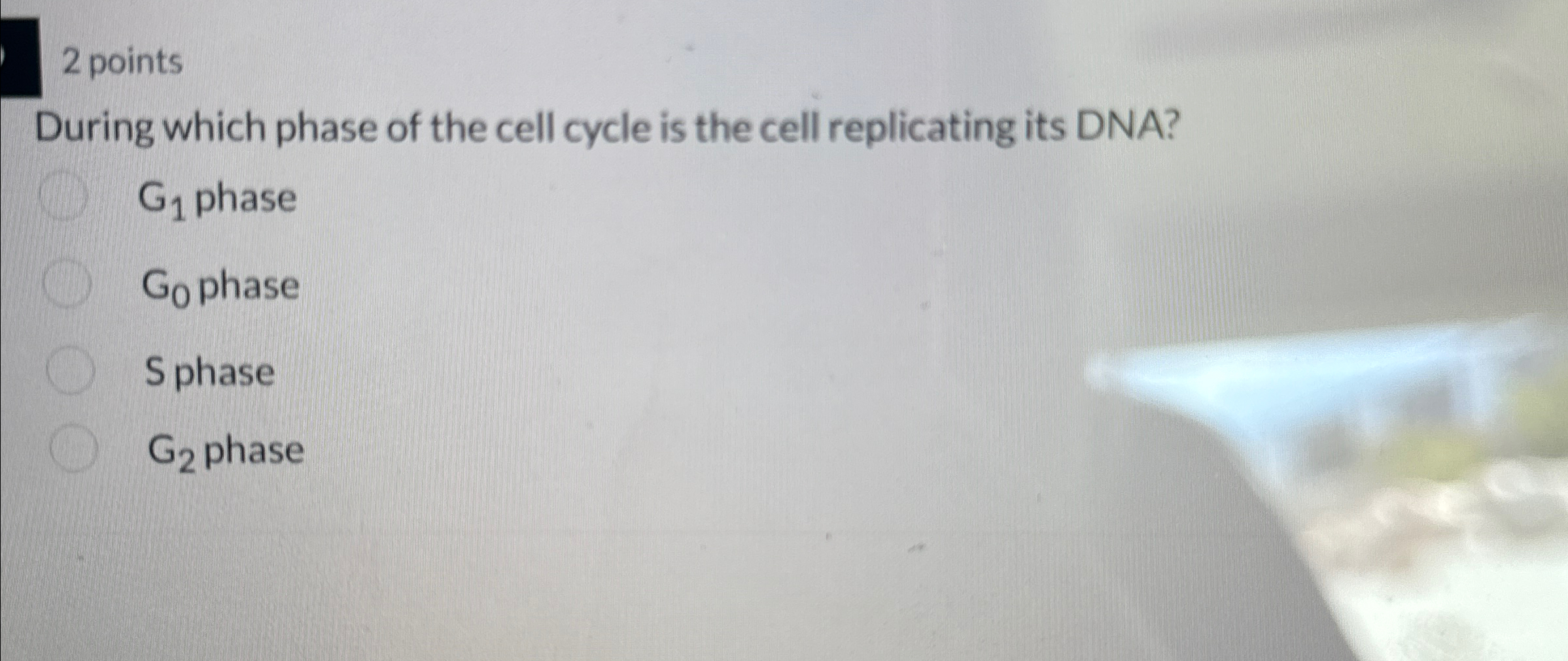 Solved 2 ﻿pointsDuring which phase of the cell cycle is the | Chegg.com