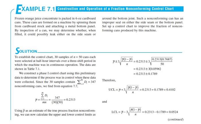Solved XAMPLE 7.1 Construction and Operation of a Fraction | Chegg.com