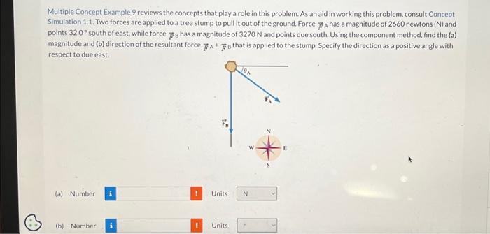 Solved Multiple Concept Example 9 reviews the concepts that | Chegg.com