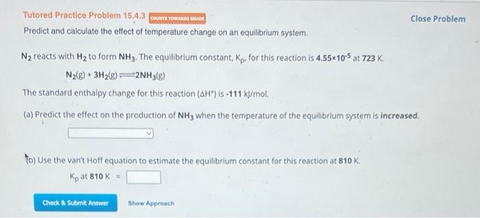 Solved Tutored Practice Problem 15.4.3 Predict and calculate | Chegg.com
