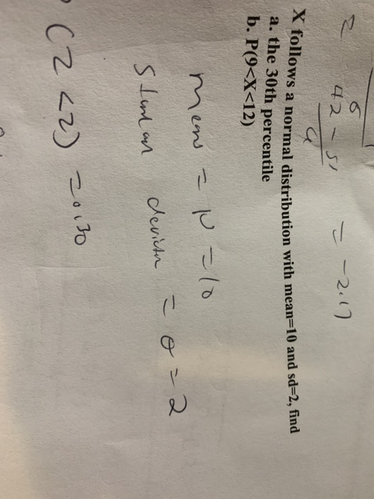 Solved 42-s - - 2017 formal distribution with mean=10 and | Chegg.com