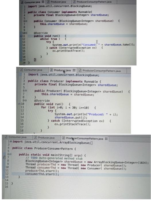 Solved Consumer Producer Producer Consumer Pattern.jwa 1 | Chegg.com