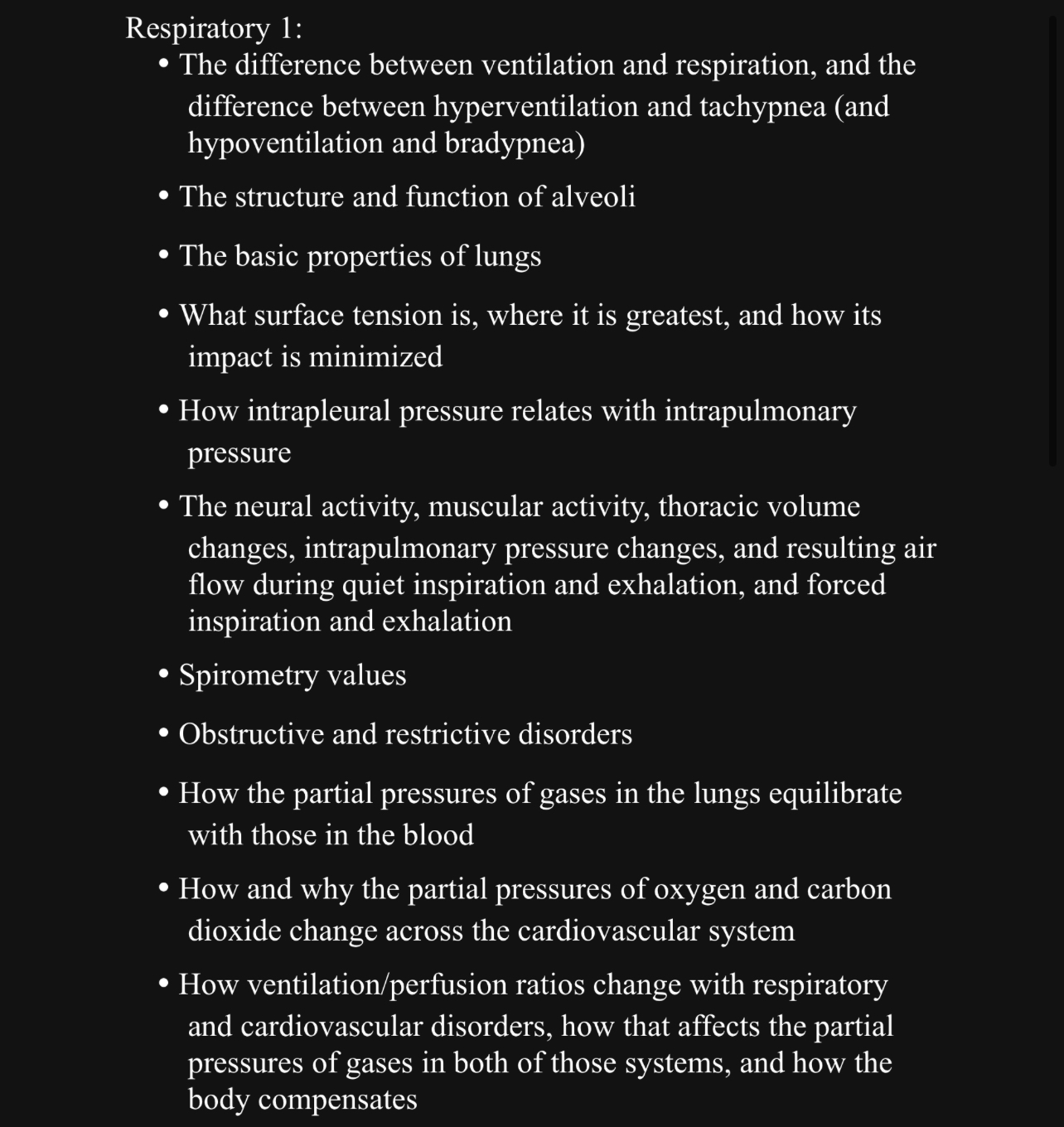 Solved Respiratory 1:The difference between ventilation and | Chegg.com