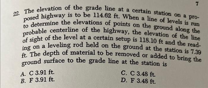 Solved 22. The elevation of the grade line at a certain | Chegg.com