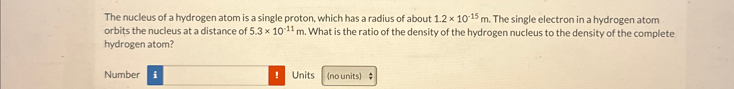 Solved The nucleus of a hydrogen atom is a single proton, | Chegg.com