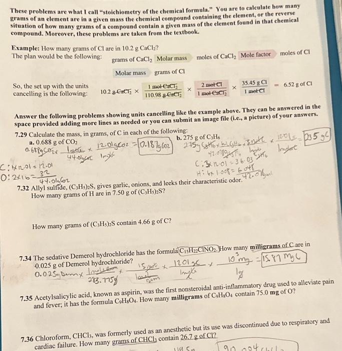 Solved Answer the following problems showing units | Chegg.com