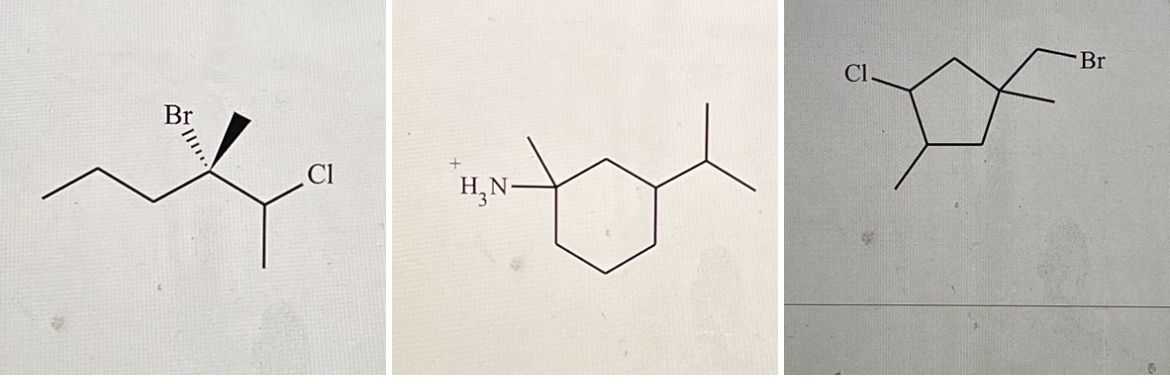 Solved For the 3 ﻿molecules below, highlight primary halide | Chegg.com