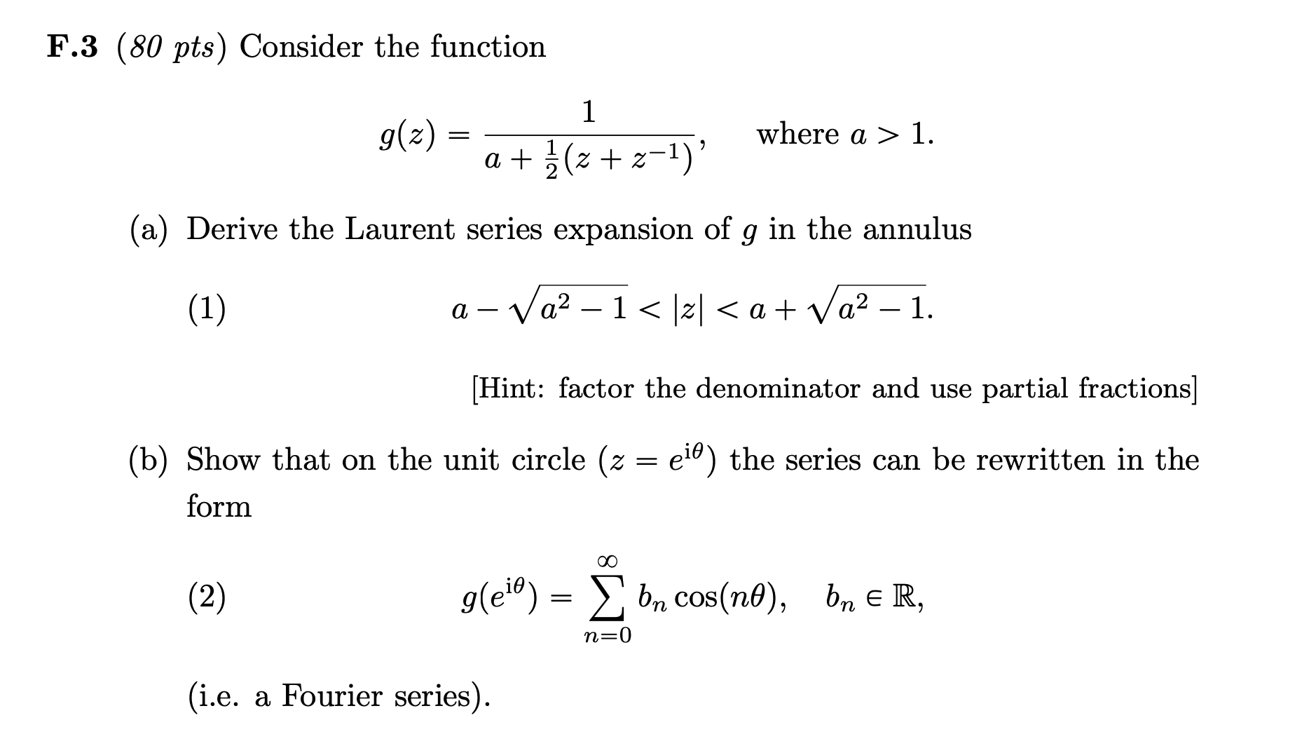 Solved F. 3 ( 80 ﻿pts) ﻿Consider the | Chegg.com