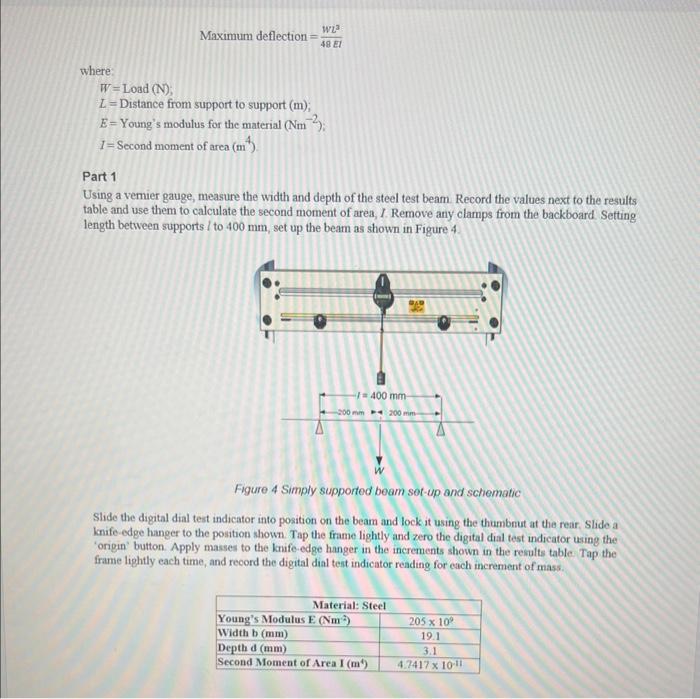 Solved expermintal data noted on table just looking for | Chegg.com
