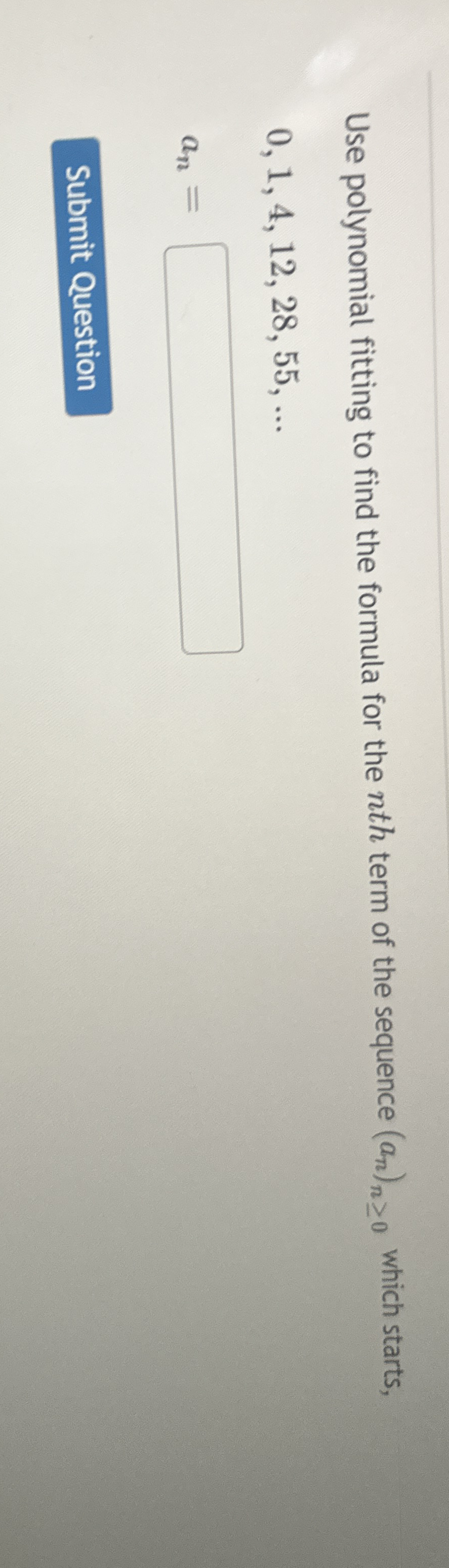 Solved Use polynomial fitting to find the formula for the | Chegg.com