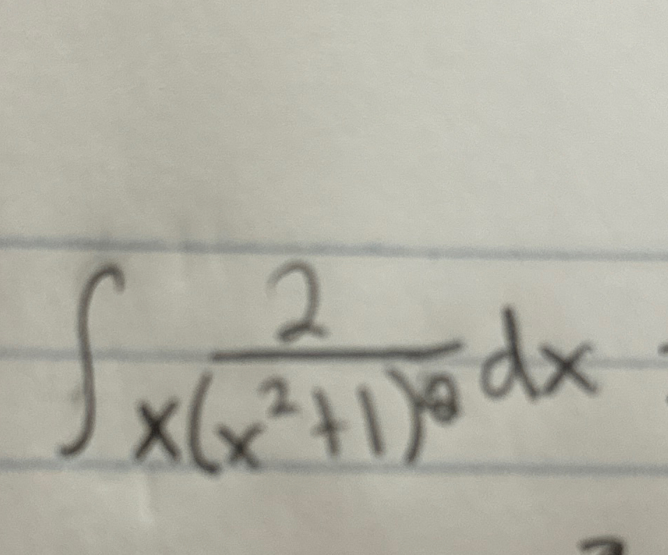 Solved ∫﻿﻿2x(x2+1)2dx ﻿ ﻿solve by partial fractions | Chegg.com