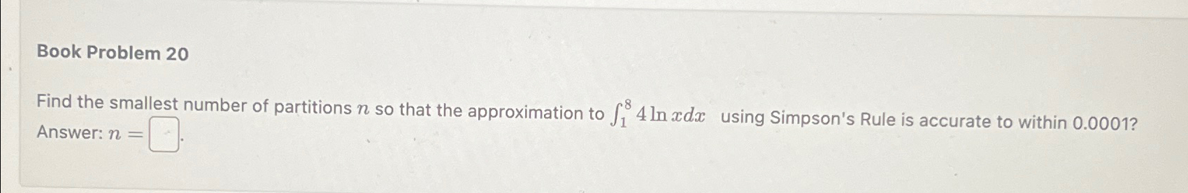 Solved Book Problem 20Find the smallest number of partitions | Chegg.com