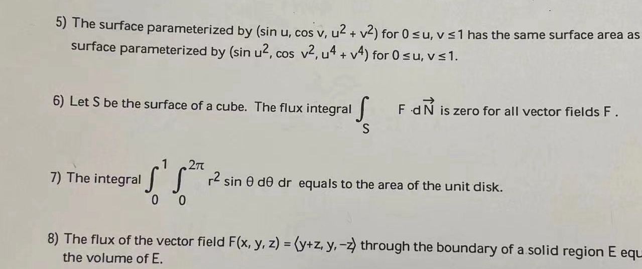 The surface parameterized by (sinu,cosv,u2+v2) ﻿for | Chegg.com
