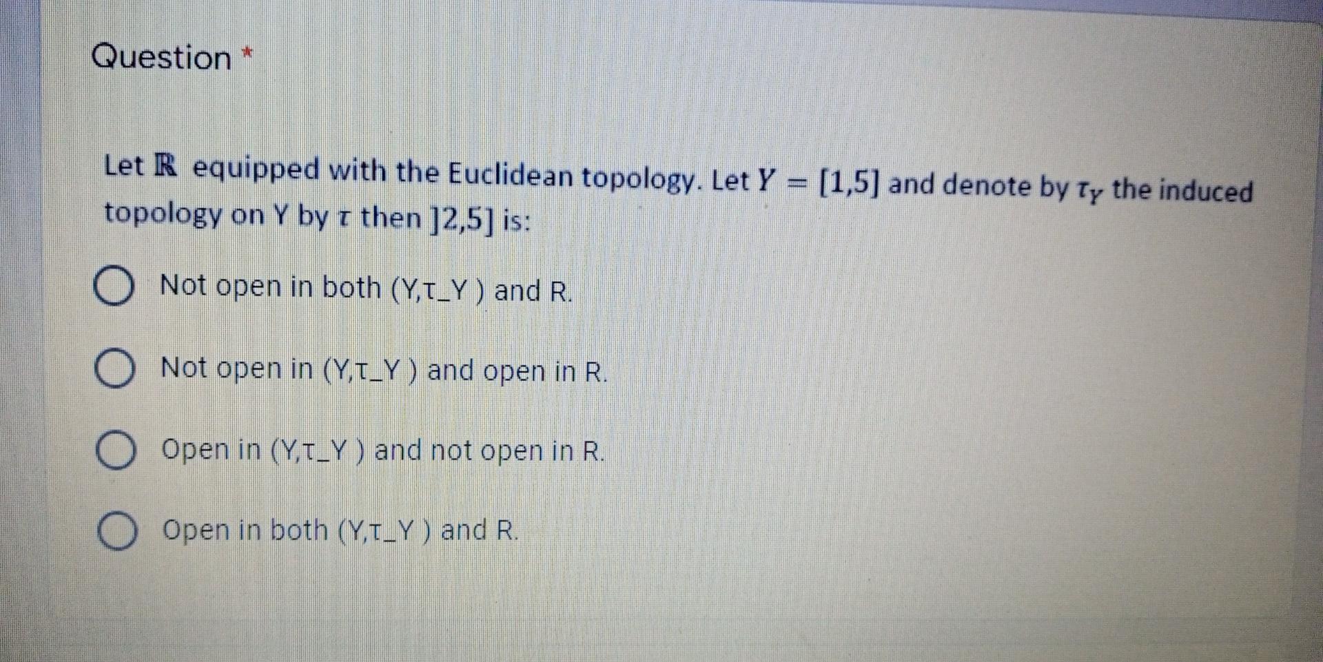 Solved Question * Let R equipped with the Euclidean | Chegg.com