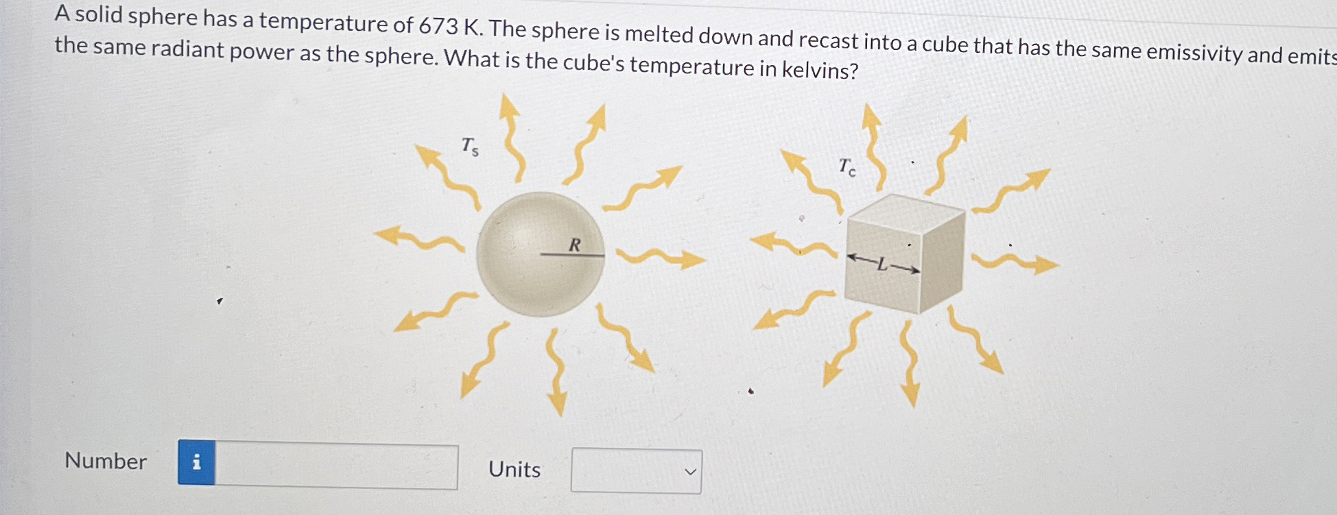 Solved by an EXPERT A solid sphere has a temperature of 673 ﻿K . ﻿The | Chegg.com