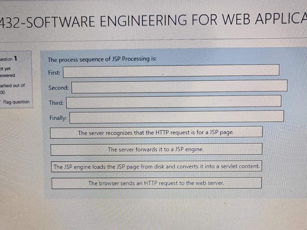 Solved 432-SOFTWARE ENGINEERING FOR WEB APPLICA Jestion 1 | Chegg.com