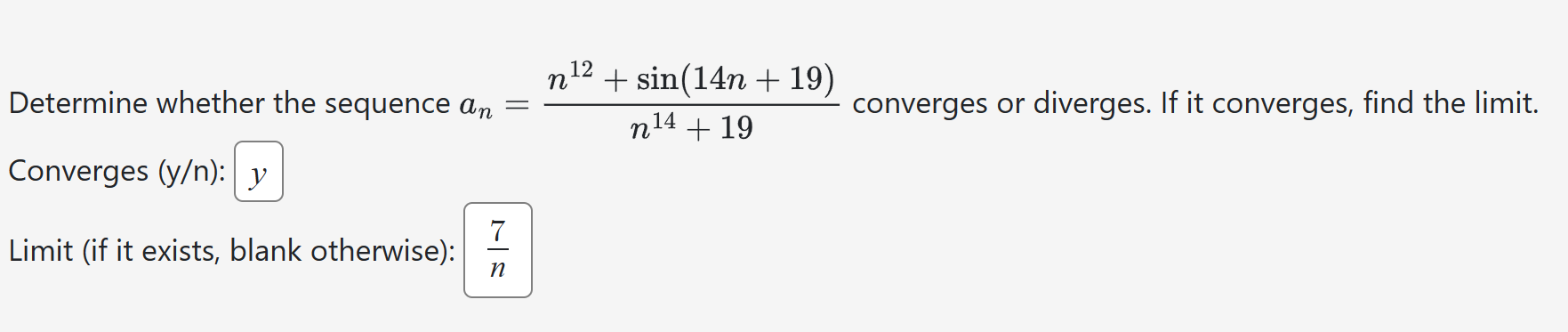 Solved Determine whether the sequence | Chegg.com
