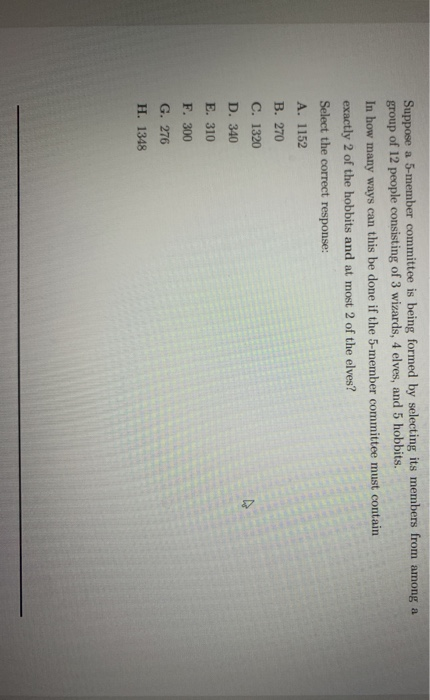 Solved Suppose a 5-member committee is being formed by | Chegg.com