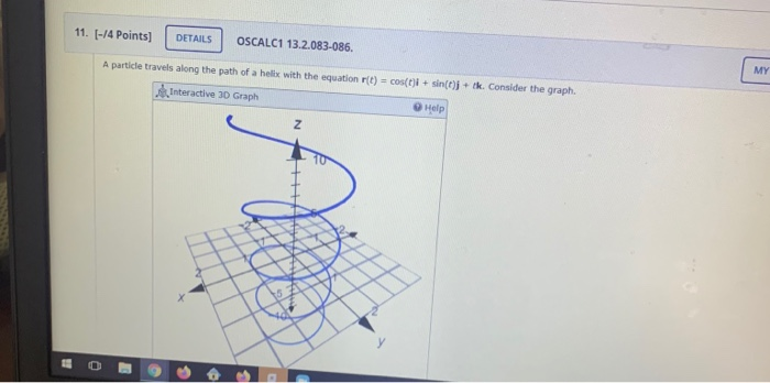 Solved 11. [-14 Points) DETAILS OSCALC1 13.2.083-086. A | Chegg.com Solved 11. [-14 Points) DETAILS OSCALC1 13.2.083-086. A | Chegg.com
