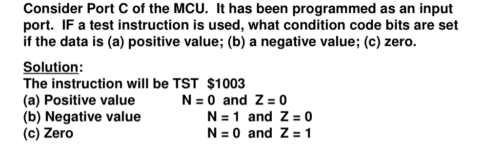 Solved Consider Port C ﻿of the MCU. It has been programmed | Chegg.com