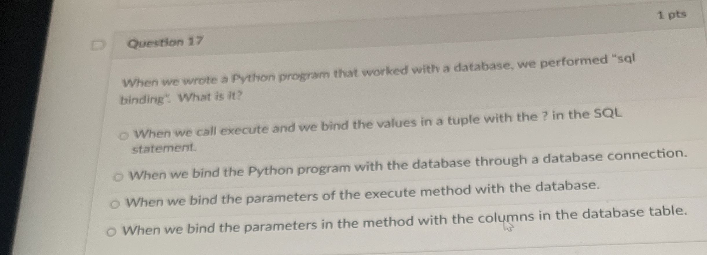 Solved 1 ﻿ptsWhen we wrote a Python program that worked with | Chegg.com