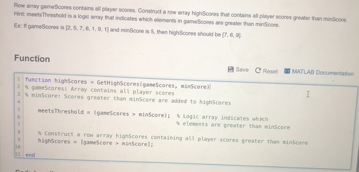 Solved Row Array Gamescores Contains All Player Scores 9407