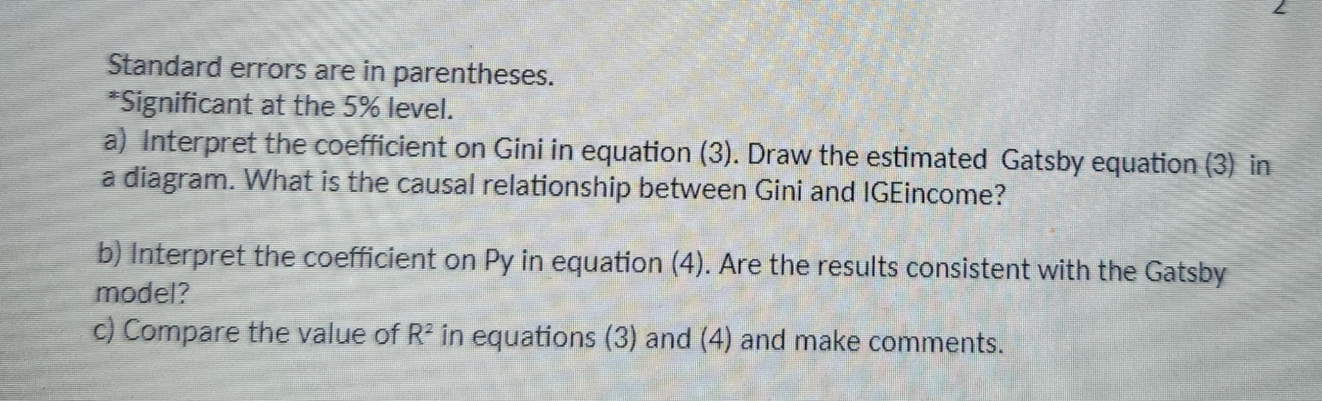 Solved Consider the following regression models concerning | Chegg.com