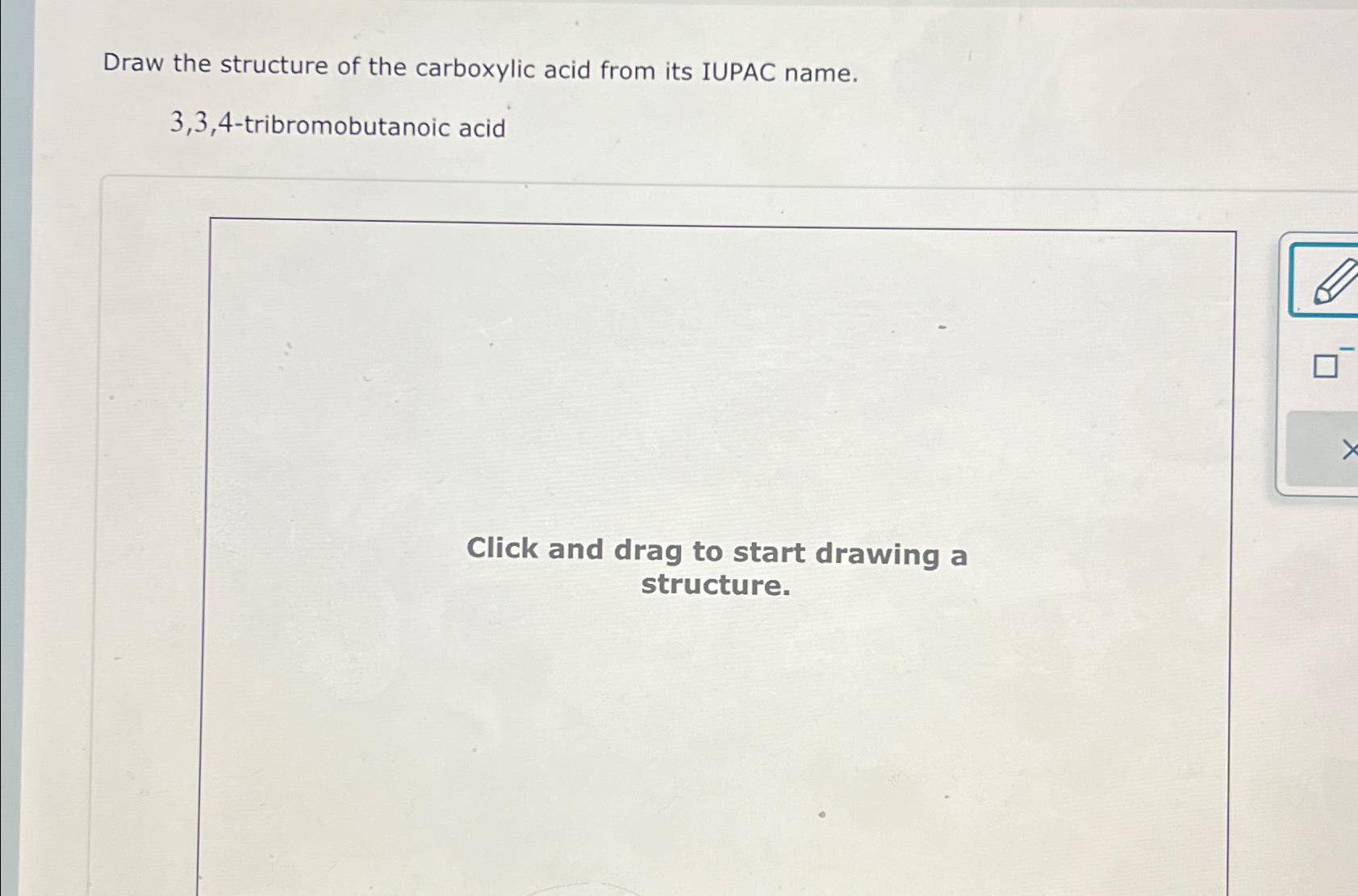 Solved Draw the structure of the carboxylic acid from its | Chegg.com