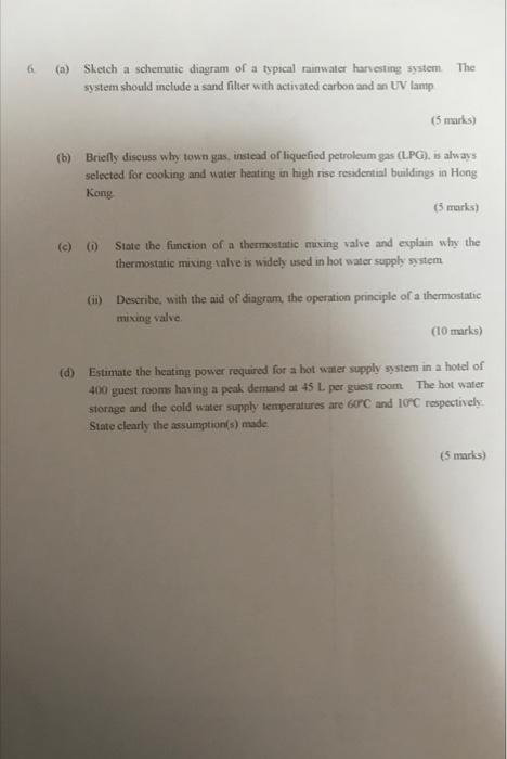 Solved 6 The () Sketch a schematic diagram of a typical | Chegg.com