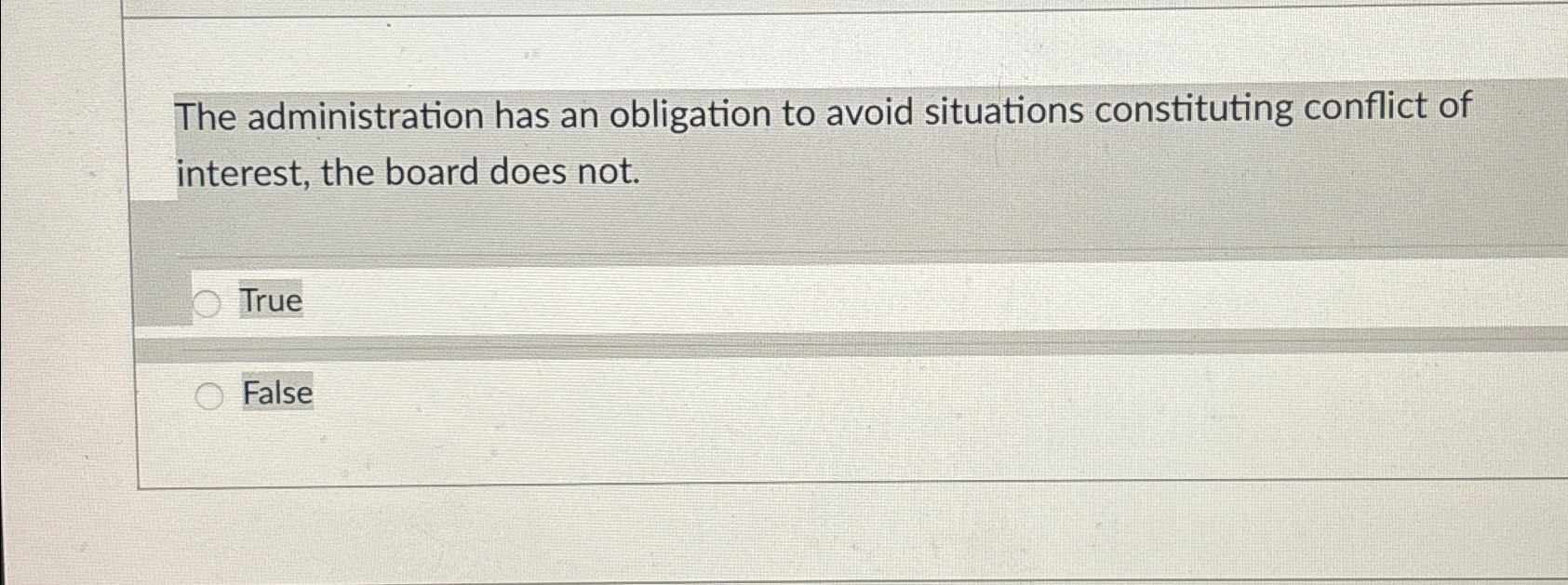 Solved The administration has an obligation to avoid | Chegg.com