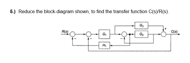Solved 5.) ﻿Reduce the block-diagram shown, to find the | Chegg.com