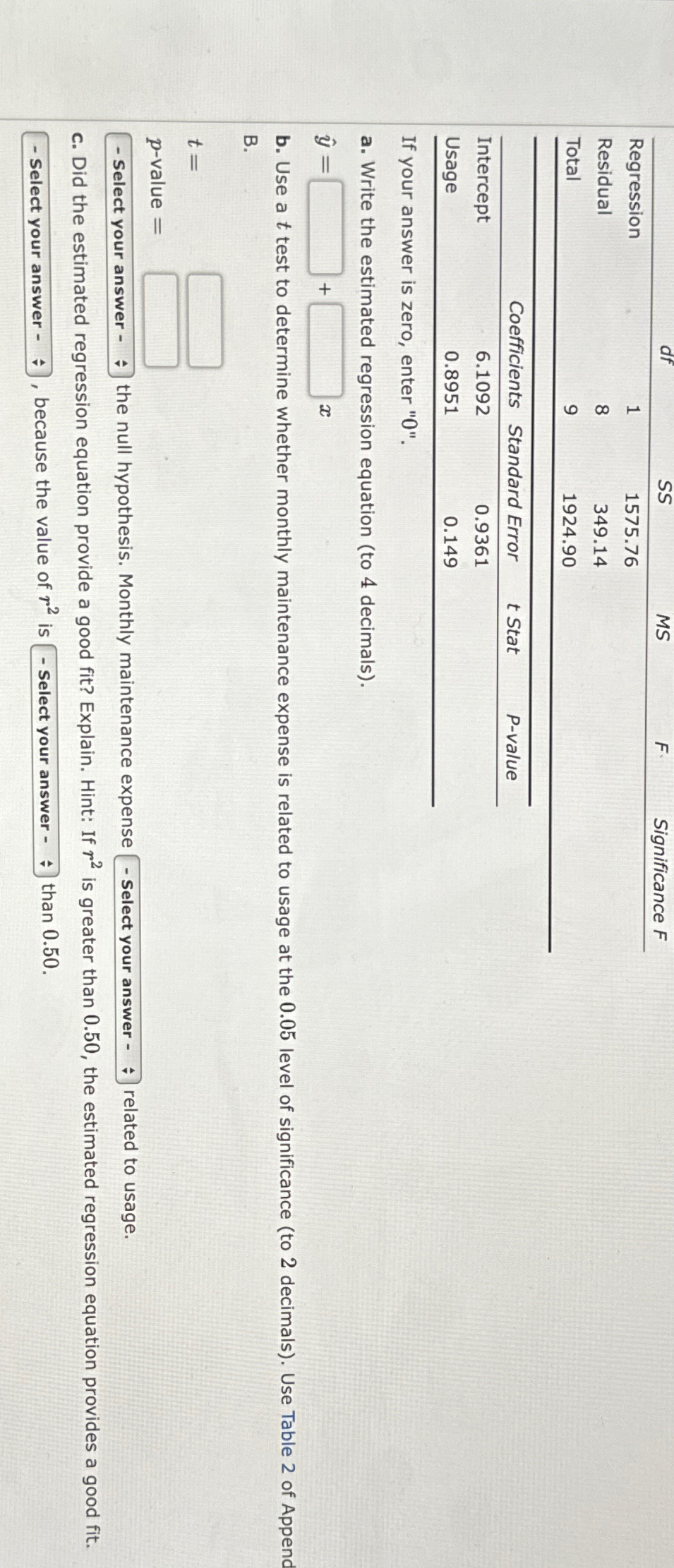 Solved \table[[,df,SS,MS,F,Significance F | Chegg.com