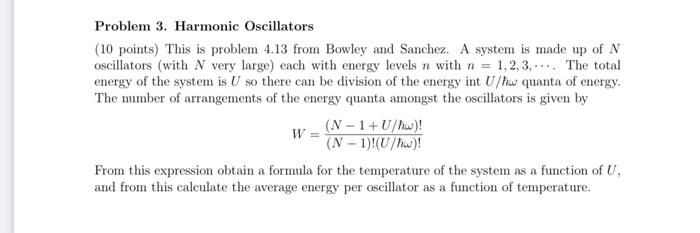 Solved Problem 3. Harmonic Oscillators (10 points) This is | Chegg.com