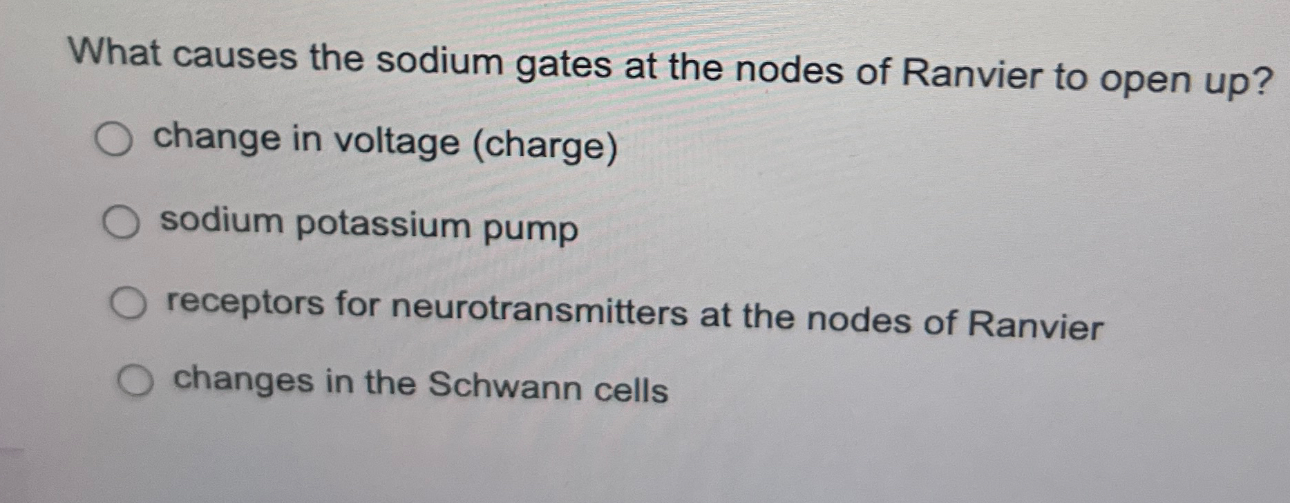 Solved What causes the sodium gates at the nodes of Ranvier | Chegg.com