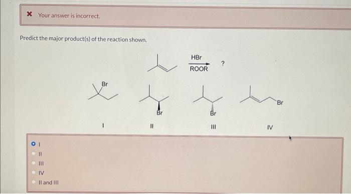 [Solved]: & Your answer is incorrect. Predict the major pr