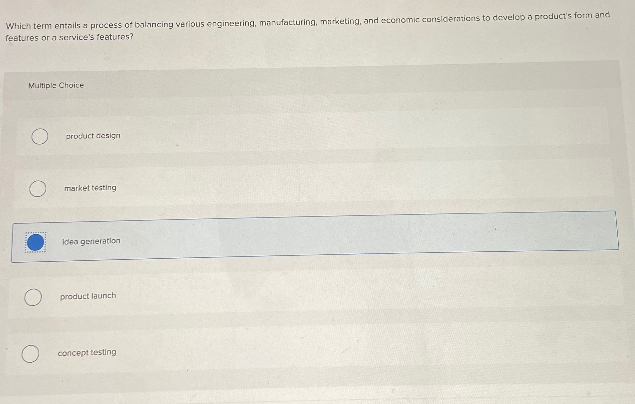 Solved Which term entails a process of balancing various | Chegg.com