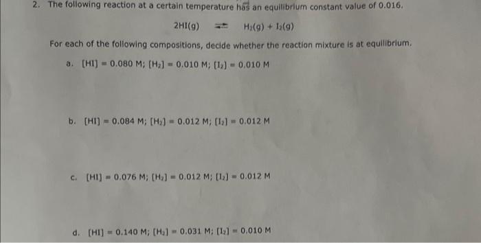 Solved For each of the following compositions, decide | Chegg.com