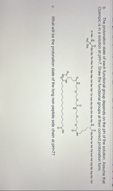 Solved b. ﻿The protonation state of each functional group | Chegg.com