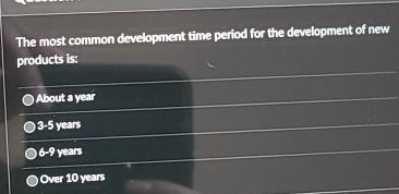 Solved The most common development time period for the | Chegg.com