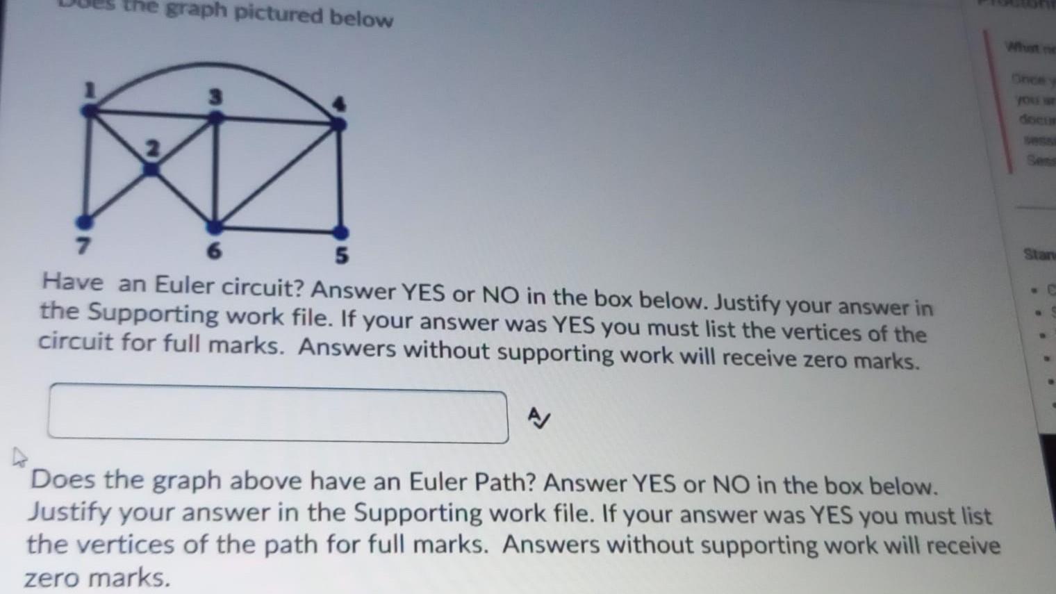 Solved Have an Euler circuit? Answer YES or NO in the box | Chegg.com