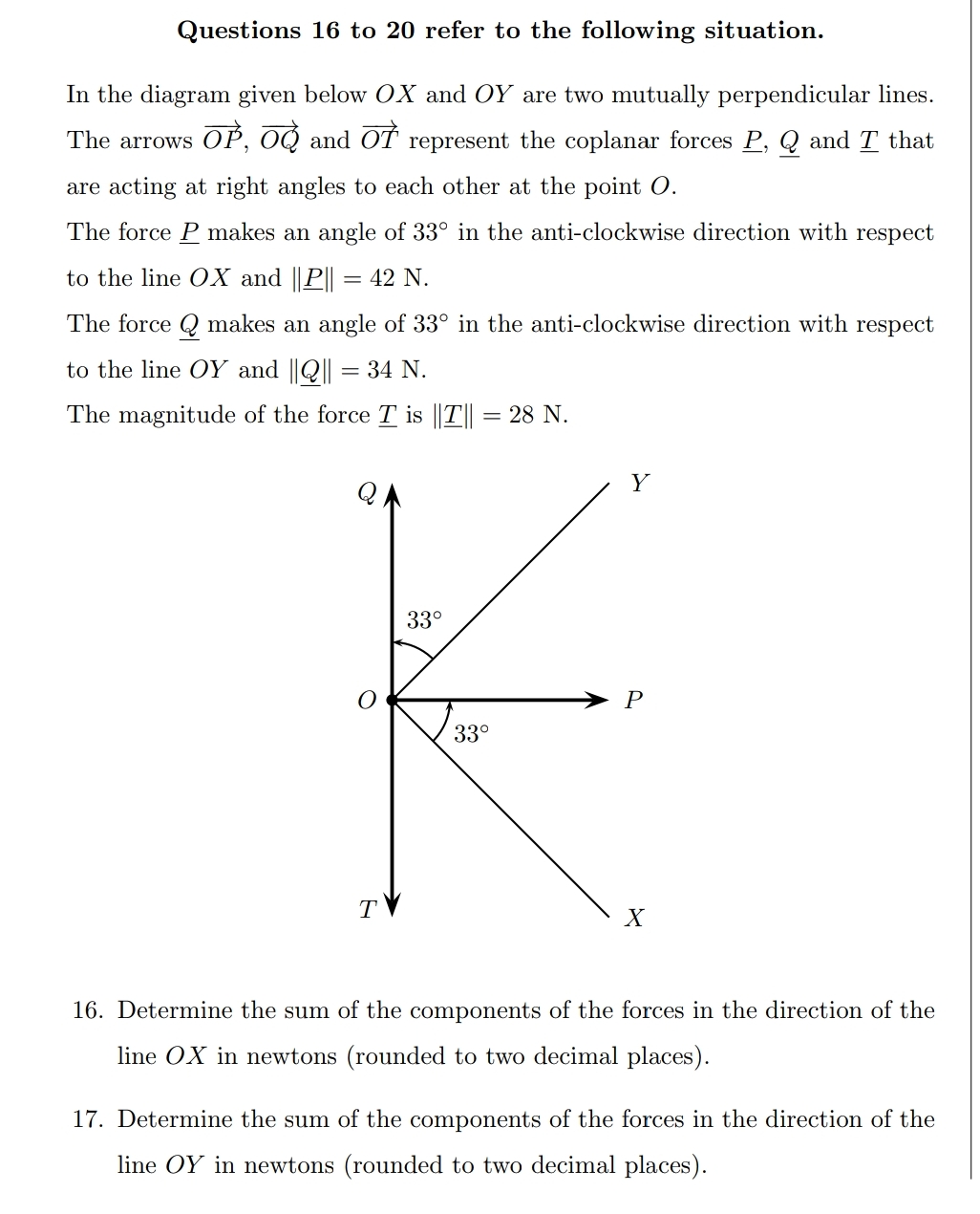 Solved Questions 16 ﻿to 20 ﻿refer to the following | Chegg.com